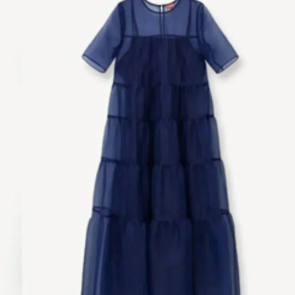 STAUD | Dresses | Staud Hyacinth Tiered Organza Overlay Maxi Aline ...